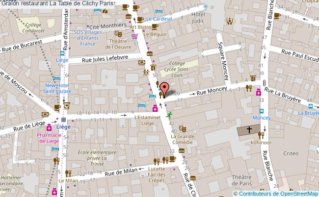 Restaurant La Table De Clichy Paris