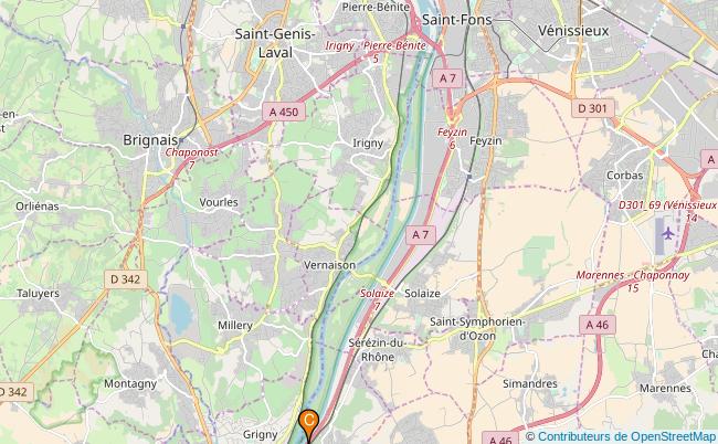 Dérivation de Pierre Bénite fleuve le rhône