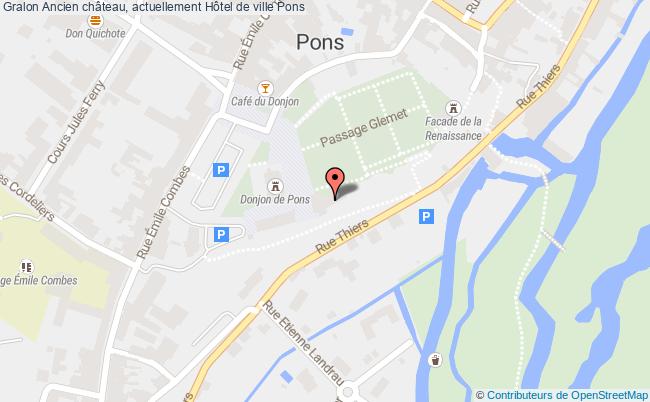 Ancien château, actuellement hôtel de ville Pons tourisme