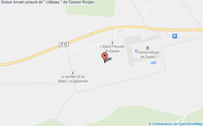 Ancien prieuré dit " château " de cassan Roujan tourisme