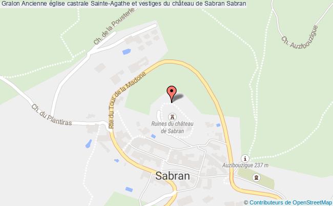 Ancienne église castrale sainte-agathe et vestiges du château de sabran ...