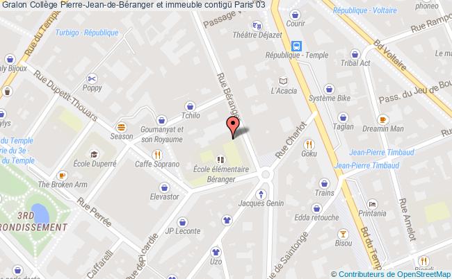 Collège pierre-jean-de-béranger et immeuble contigü Paris 03 tourisme