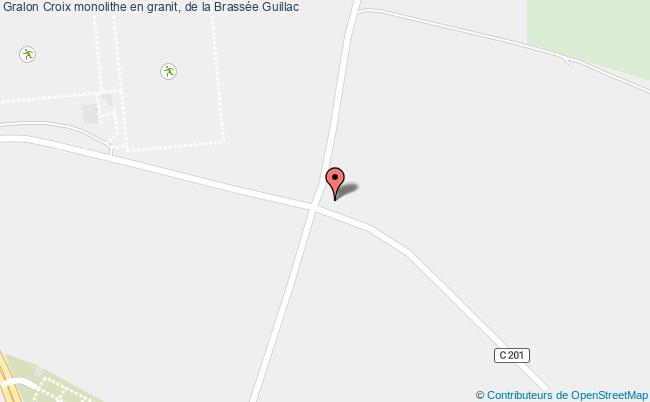 Croix monolithe en granit, de la brassée Guillac tourisme