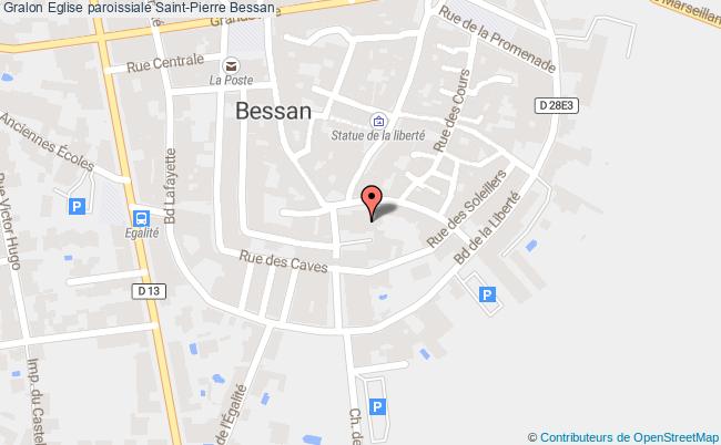 Eglise paroissiale saint-pierre Bessan tourisme