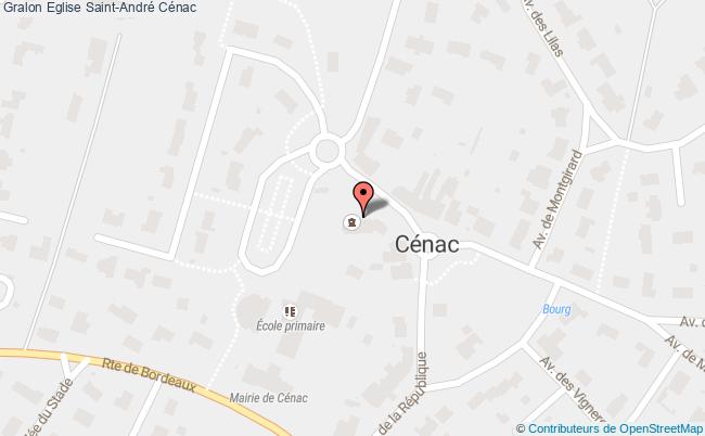 Eglise saint-andré Cénac tourisme