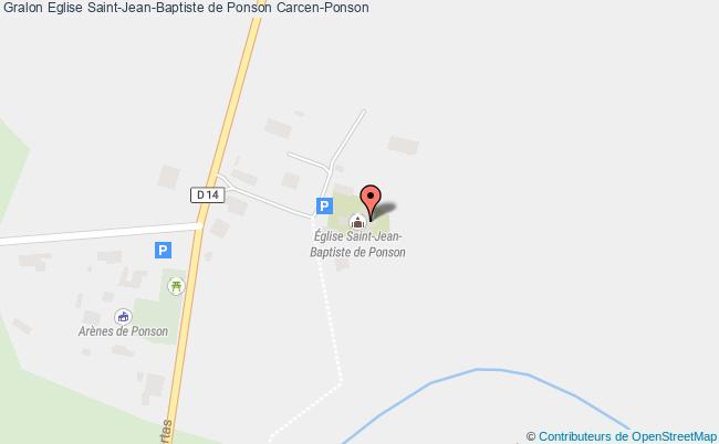 Eglise saint-jean-baptiste de ponson Carcen-ponson tourisme