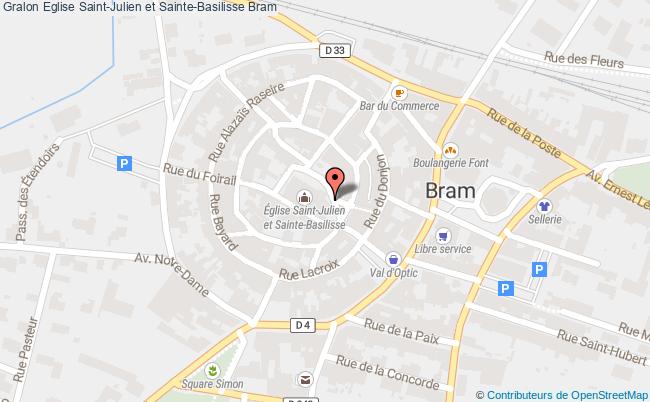 Eglise saint-julien et sainte-basilisse Bram tourisme