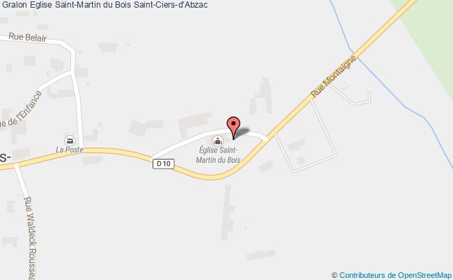 Eglise saint-martin du bois Saint-ciers-d'abzac tourisme