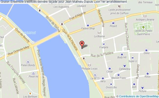 Ensemble d'édifices derrière façade pour jean mathieu dupuis Lyon 1er ...