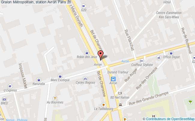 Métropolitain, station avron Paris 20 tourisme