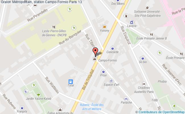 Métropolitain, station campo-formio Paris 13 tourisme