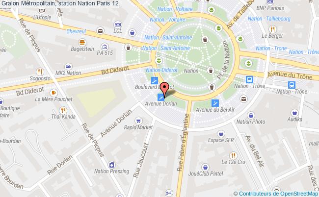 Métropolitain, station nation Paris 12 tourisme