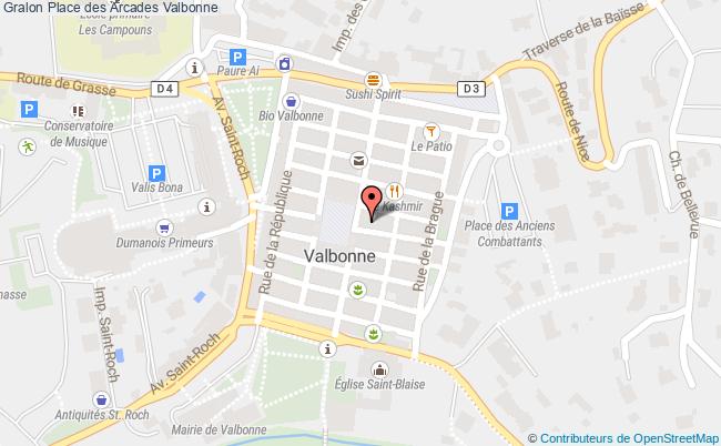 Place des arcades Valbonne tourisme