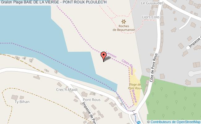 Plage Baie de la vierge pont roux Ploulec'h qualité baignade Plage Baie ...