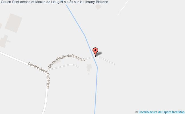 Pont ancien et moulin de heugas situés sur le lihoury Bidache tourisme