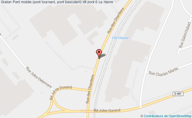 Pont mobile (pont tournant, pont basculant) dit pont 6 Le havre tourisme