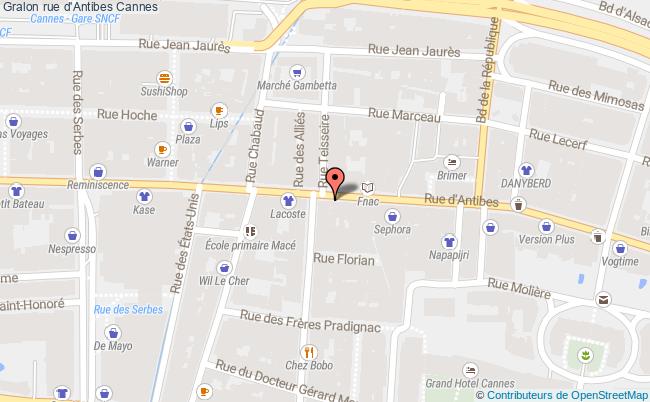 Rue d'antibes Cannes tourisme