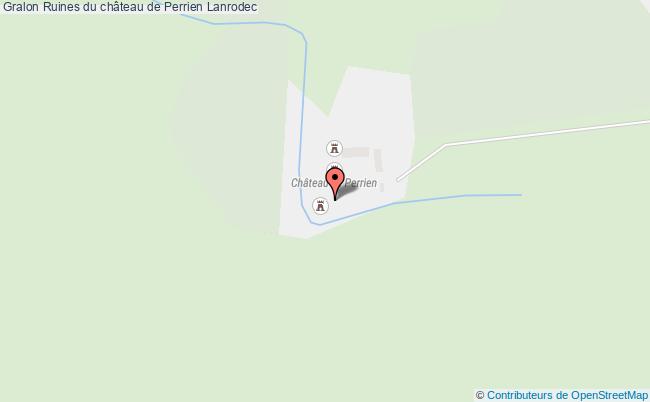 Ruines du château de perrien Lanrodec tourisme