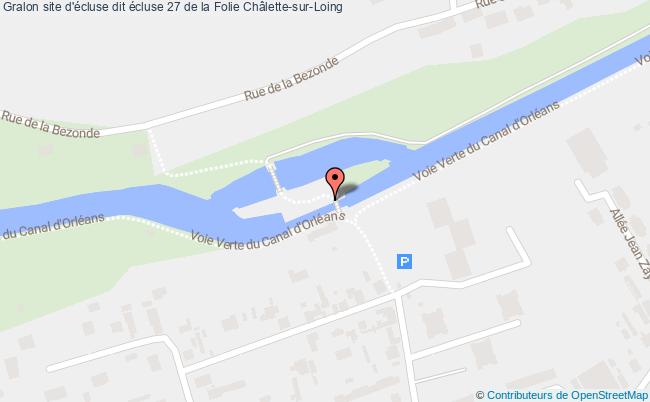 Site d'écluse dit écluse 27 de la folie Châlette-sur-loing tourisme