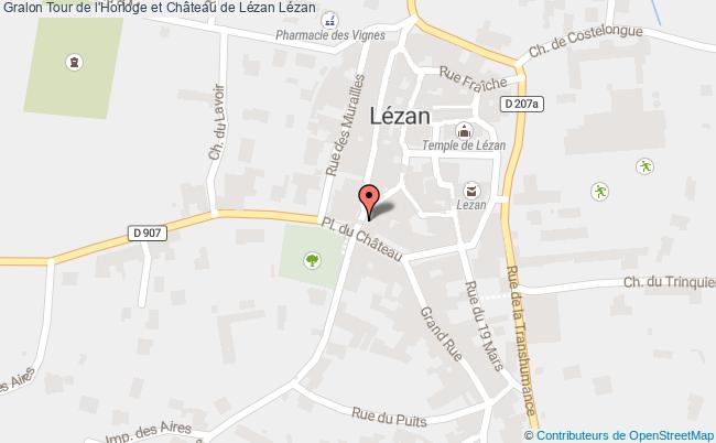 Tour de l'horloge et château de lézan Lézan tourisme