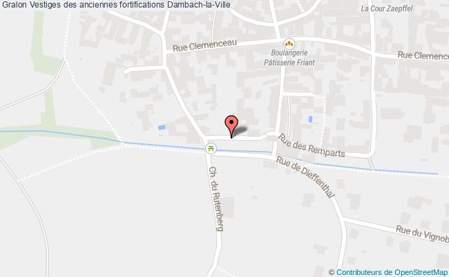 Vestiges des anciennes fortifications Dambach-la-ville tourisme