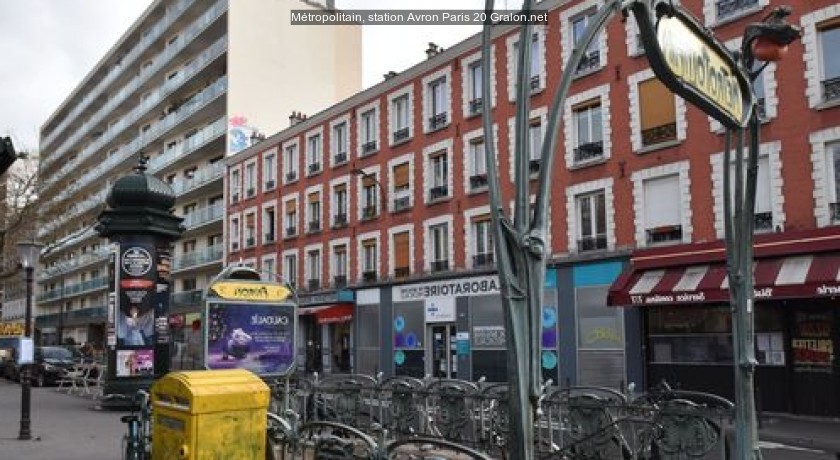 Métropolitain, station avron Paris 20 tourisme