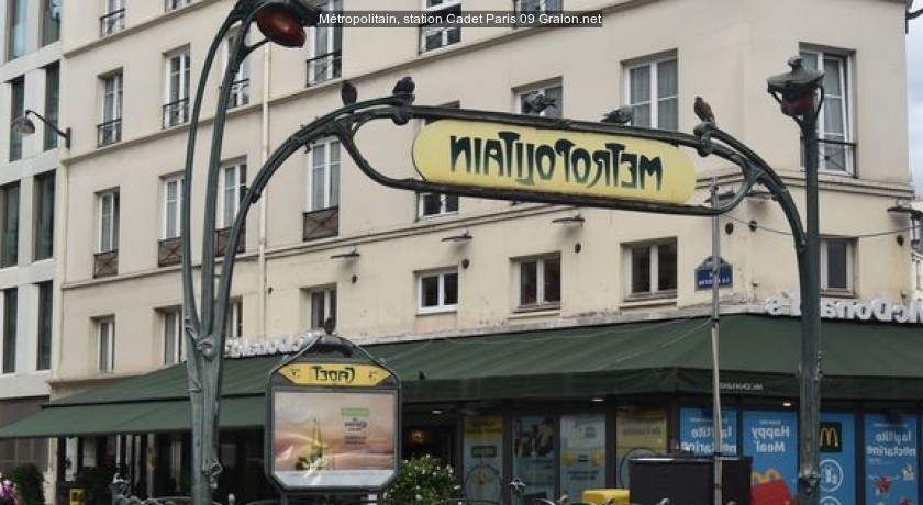 Métropolitain, station cadet Paris 09 tourisme
