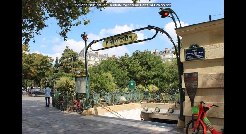 Métropolitain, station denfert-rochereau Paris 14 tourisme