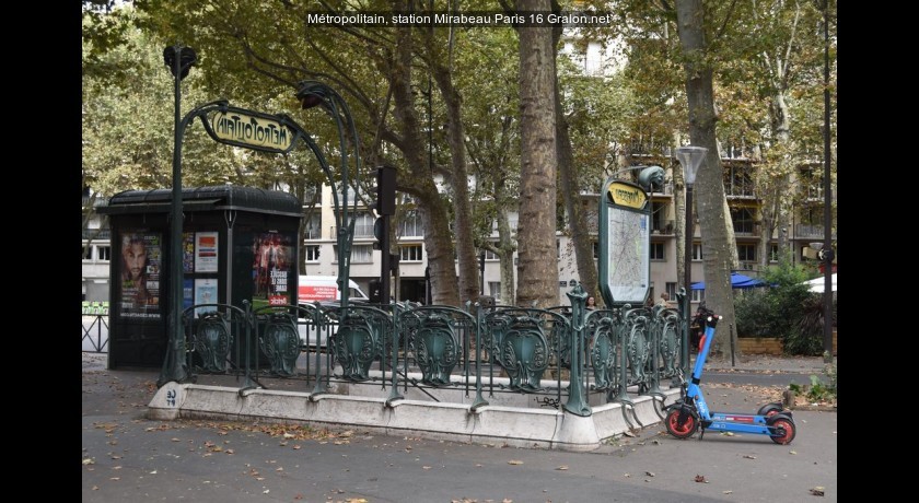 Métropolitain, station mirabeau Paris 16 tourisme