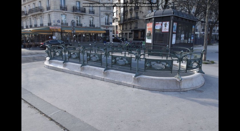 Métropolitain, station nation Paris 12 tourisme