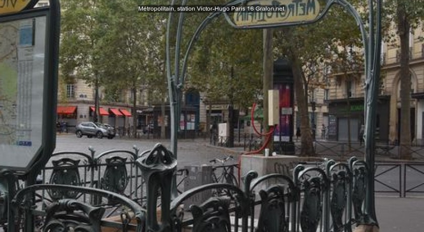 Métropolitain, station victor-hugo Paris 16 tourisme
