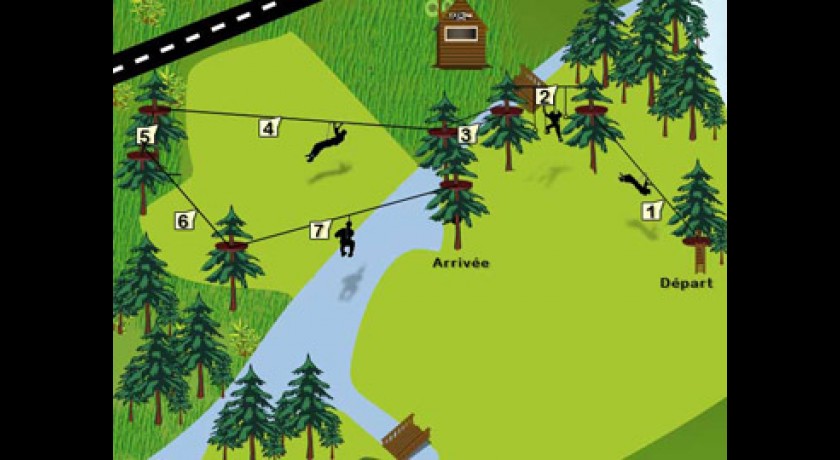 Parcours accrobranche en forêt près de grenoble en isère (38) Laffrey ...